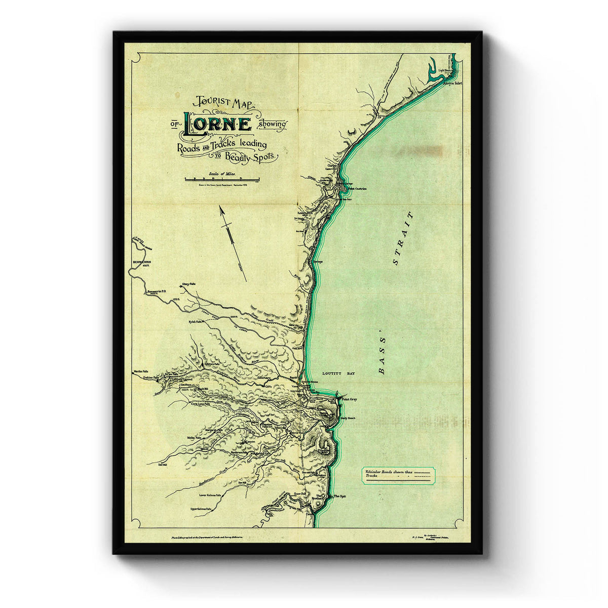 Lorne, Victoria Australia Vintage Map #8 (1928) – Vintage Maps