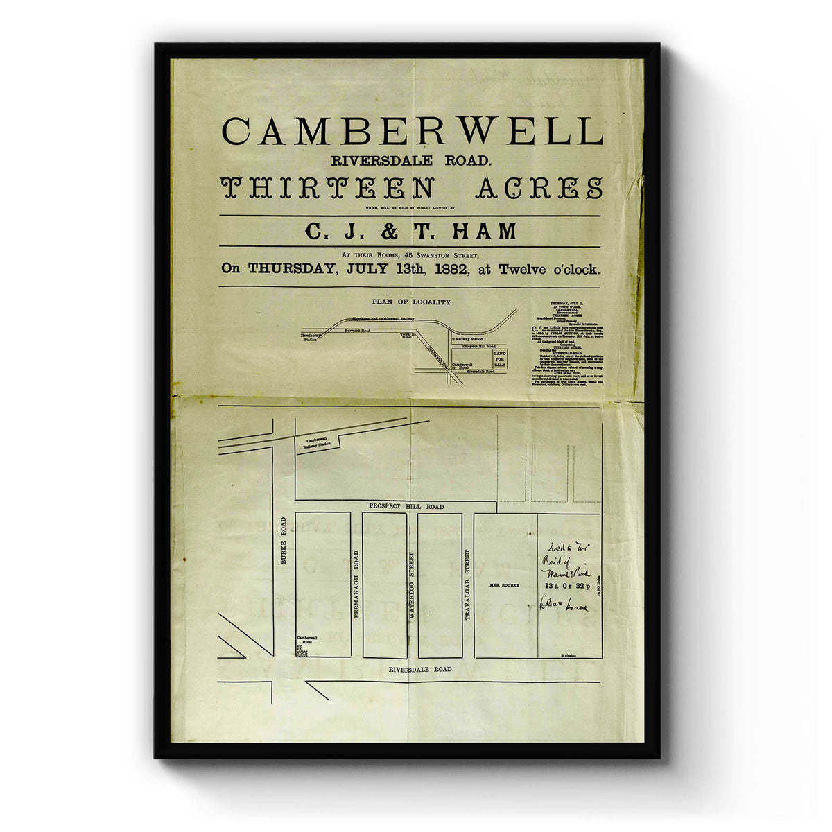 Camberwell, Victoria Australia Vintage Map #102 (1882) – Vintage Maps