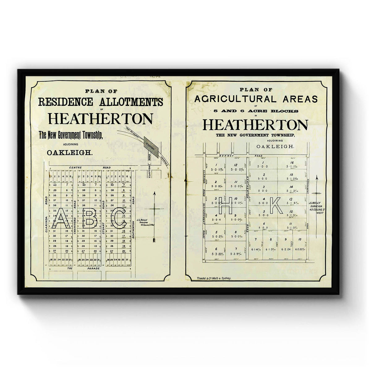 Heatherton, Victoria Australia Vintage Map #1 (1886) – Vintage Maps