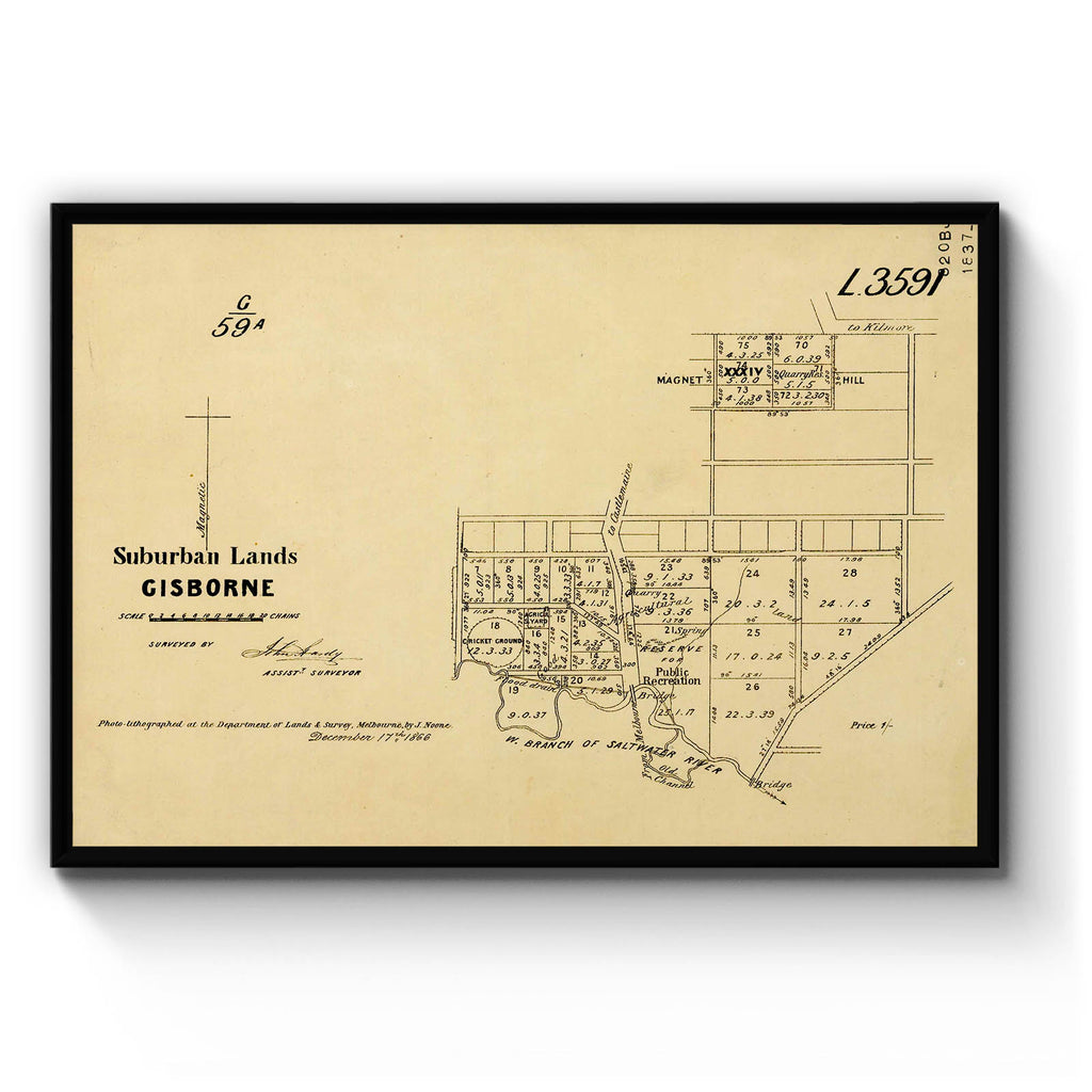 Gisborne, Victoria Vintage Maps