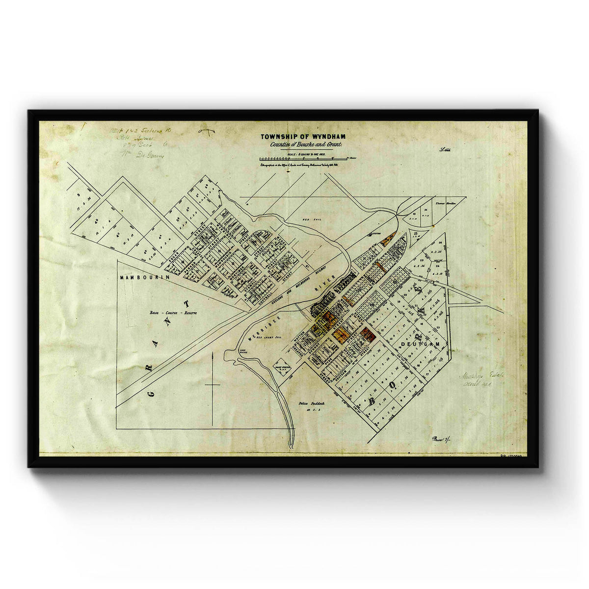 Wyndham, Victoria Australia Vintage Map #7 (1863) – Vintage Maps
