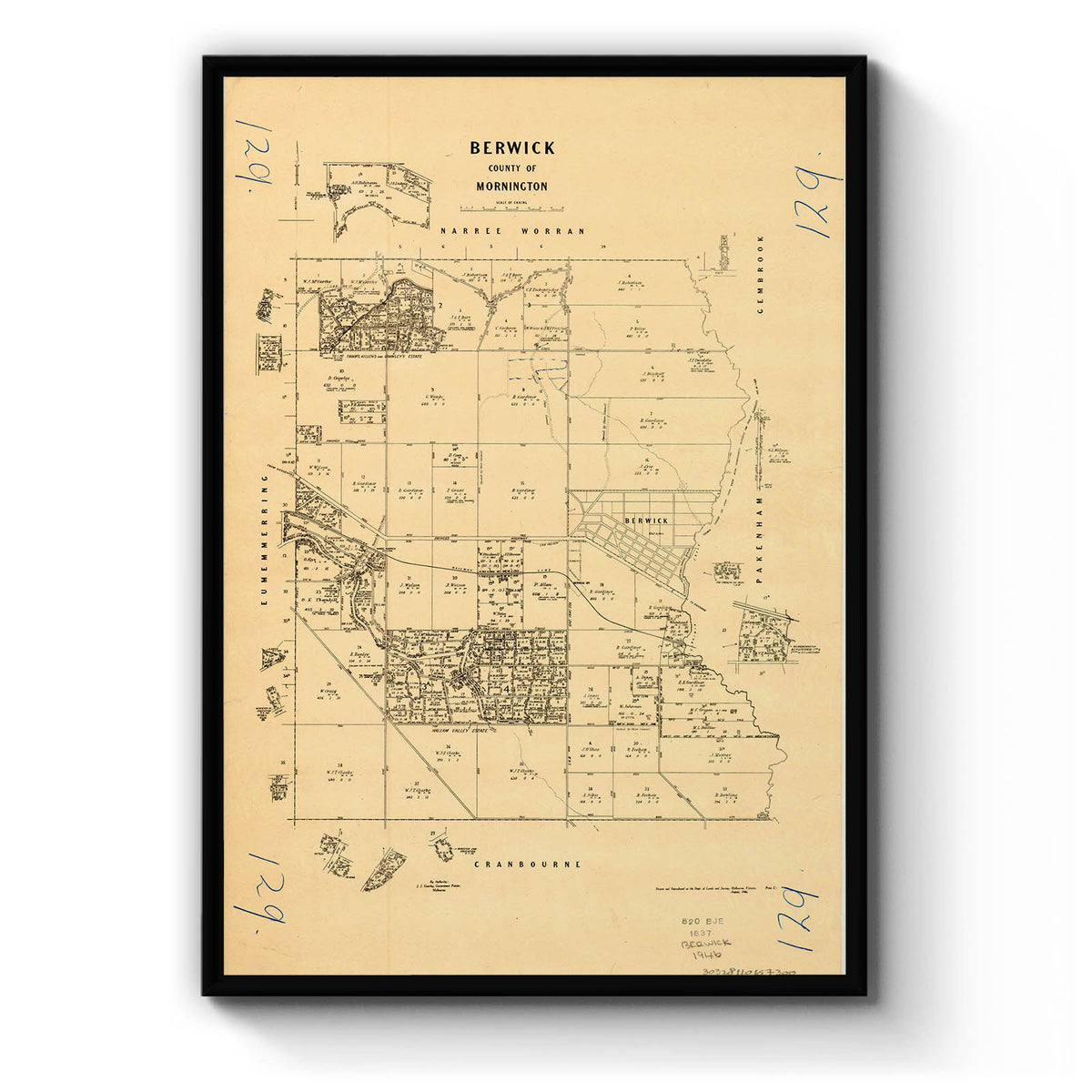 Berwick, Victoria Australia Vintage Map #9 (1946) – Vintage Maps