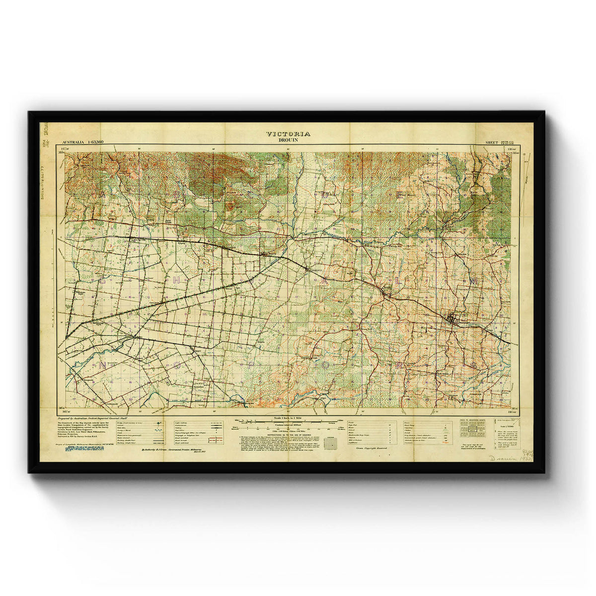 Drouin, Victoria Australia Vintage Map #10 (1932) – Vintage Maps