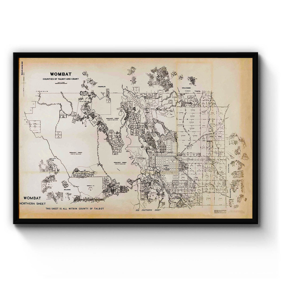 Daylesford, Victoria Australia Vintage Map #6a (1960) – Vintage Maps