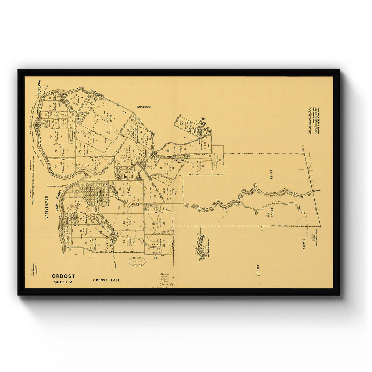 Orbost, Victoria Australia Vintage Map #4 (1952) – Vintage Maps