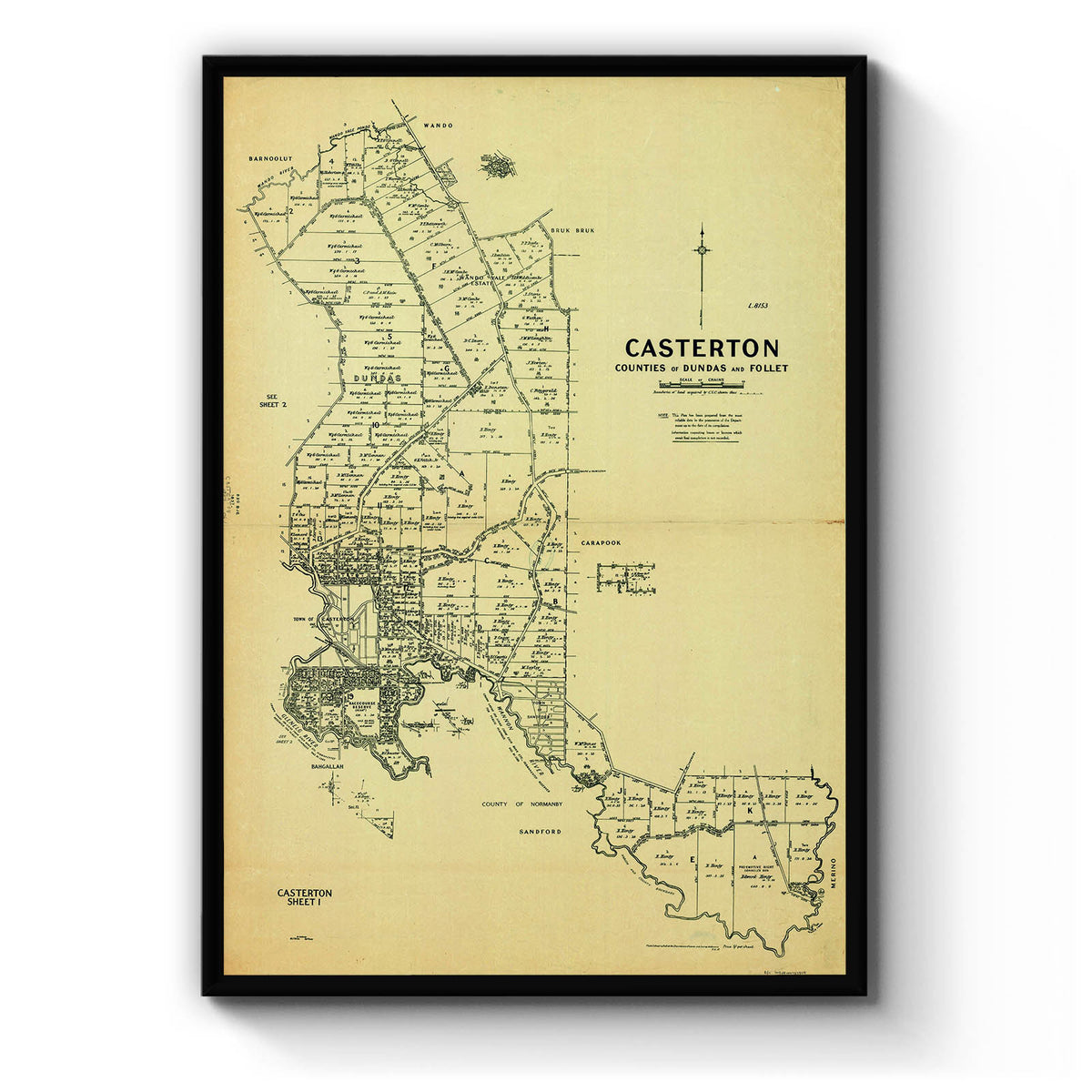 Casterton, Victoria Australia Vintage Map #4 (1937) – Vintage Maps