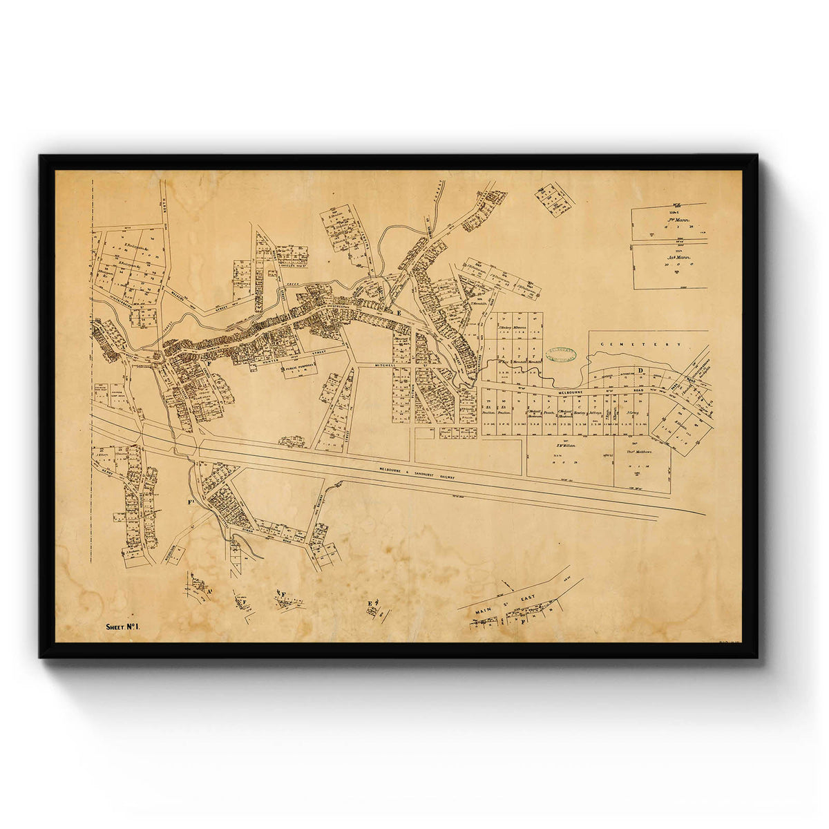 Chewton, Victoria Australia Vintage Map #2 (188-) – Vintage Maps