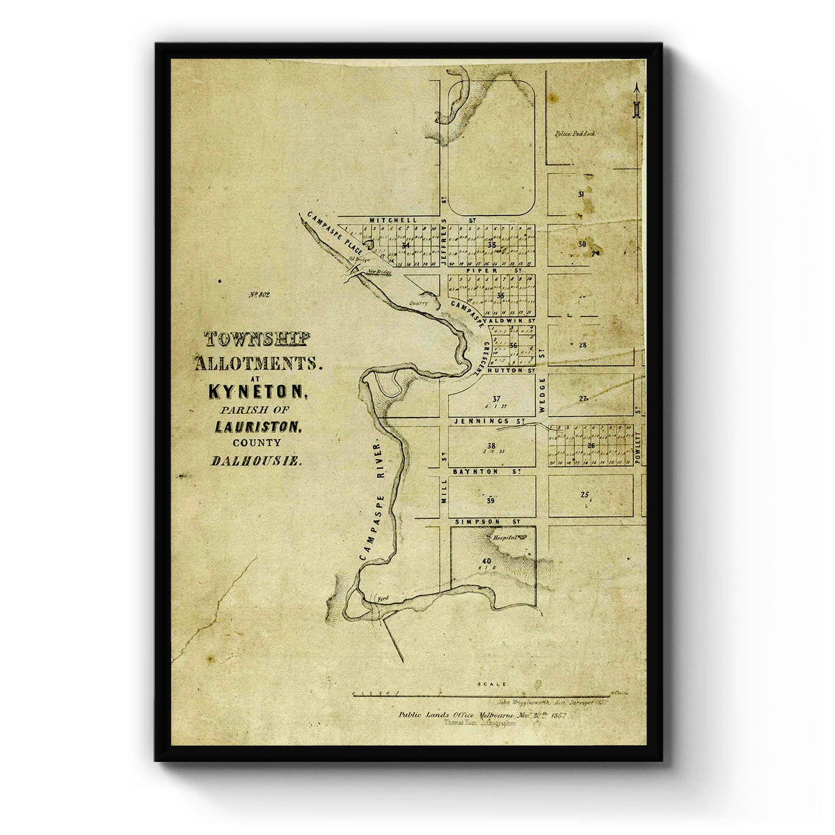 Kyneton, Victoria Australia Vintage Map #4 (1857) – Vintage Maps