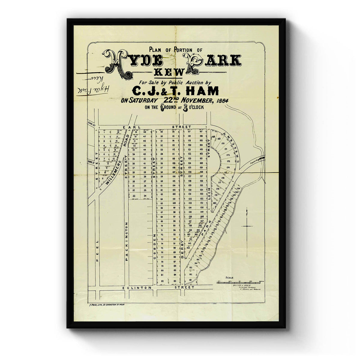 Kew, Victoria Australia Vintage Map #75 (1884) – Vintage Maps