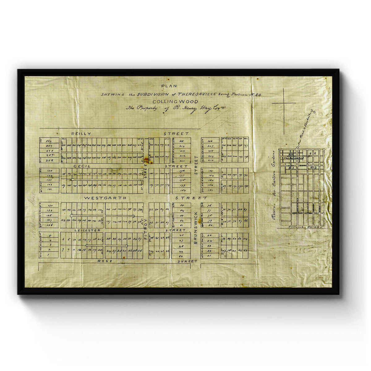 Fitzroy, Victoria Australia Vintage Map #17 (18--?) – Vintage Maps