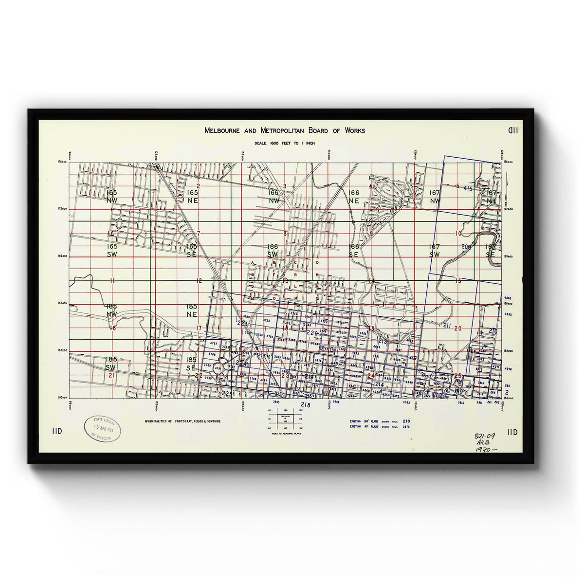 Footscray, Victoria Australia Vintage Map #104 (196-) – Vintage Maps