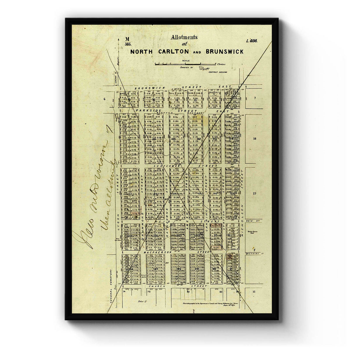 Brunswick, Victoria Australia Vintage Map #68 (1870) – Vintage Maps