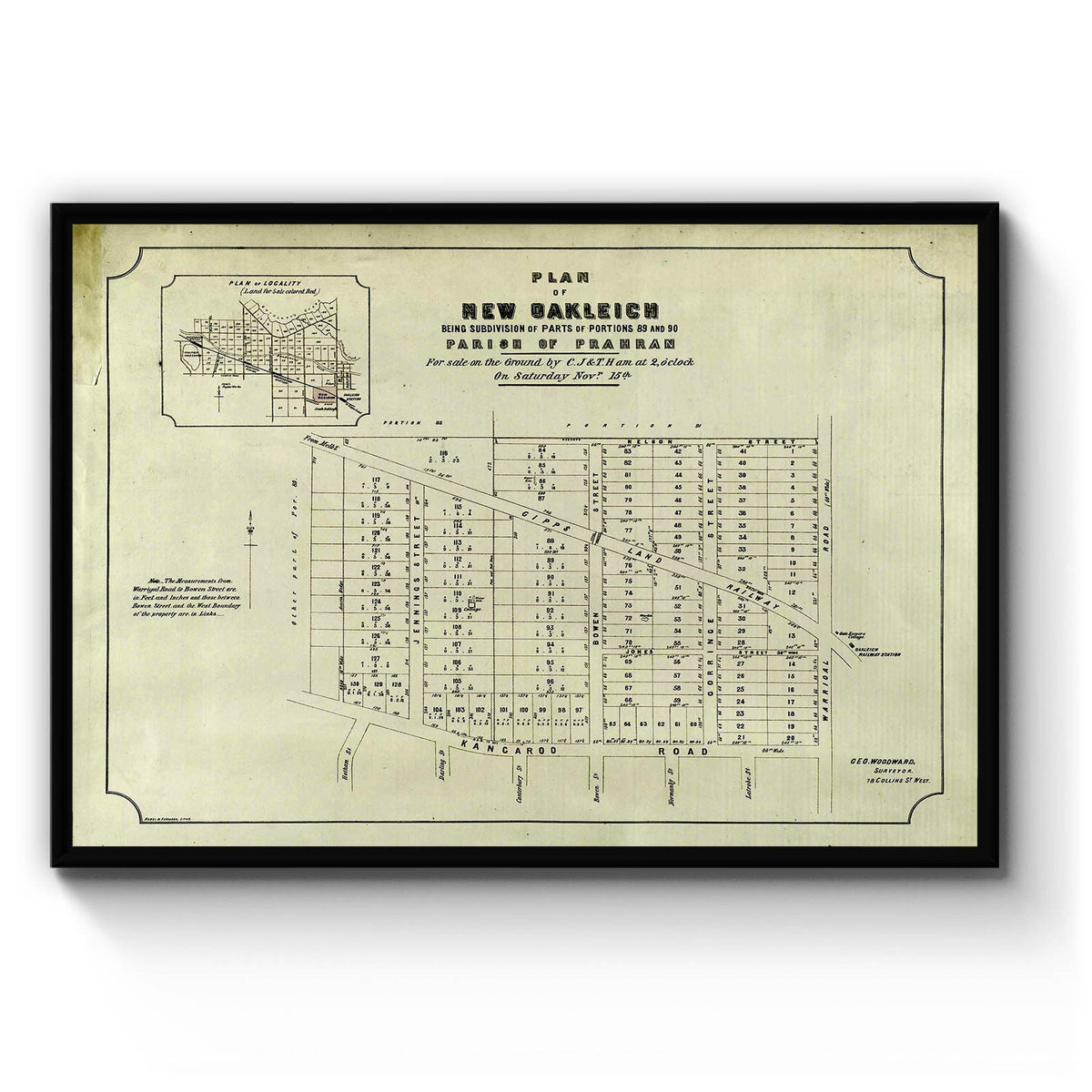 Oakleigh, Victoria Australia Vintage Map #24 (1879) – Vintage Maps