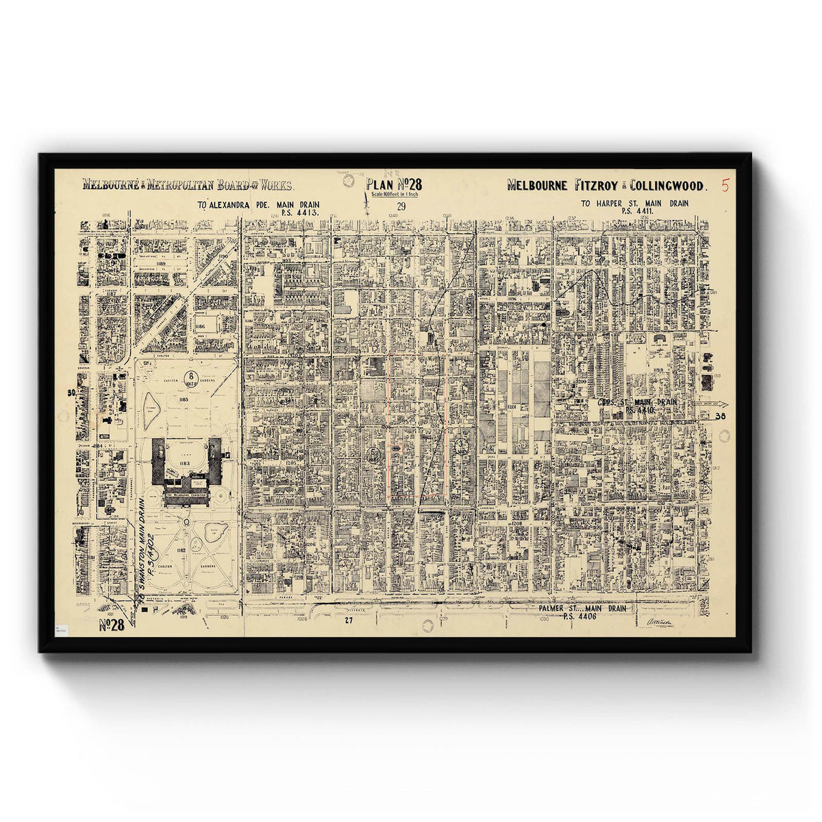 Collingwood, Victoria Australia Vintage Map #40 (1930) – Vintage Maps