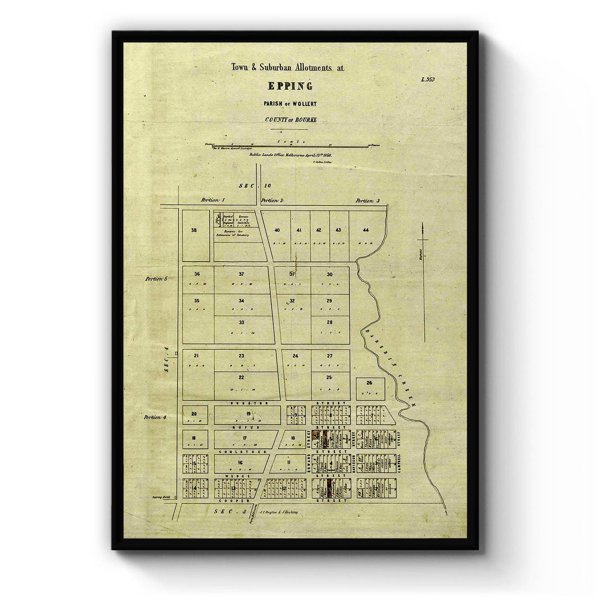 Epping, Victoria Australia Vintage Map #2 (1858) – Vintage Maps