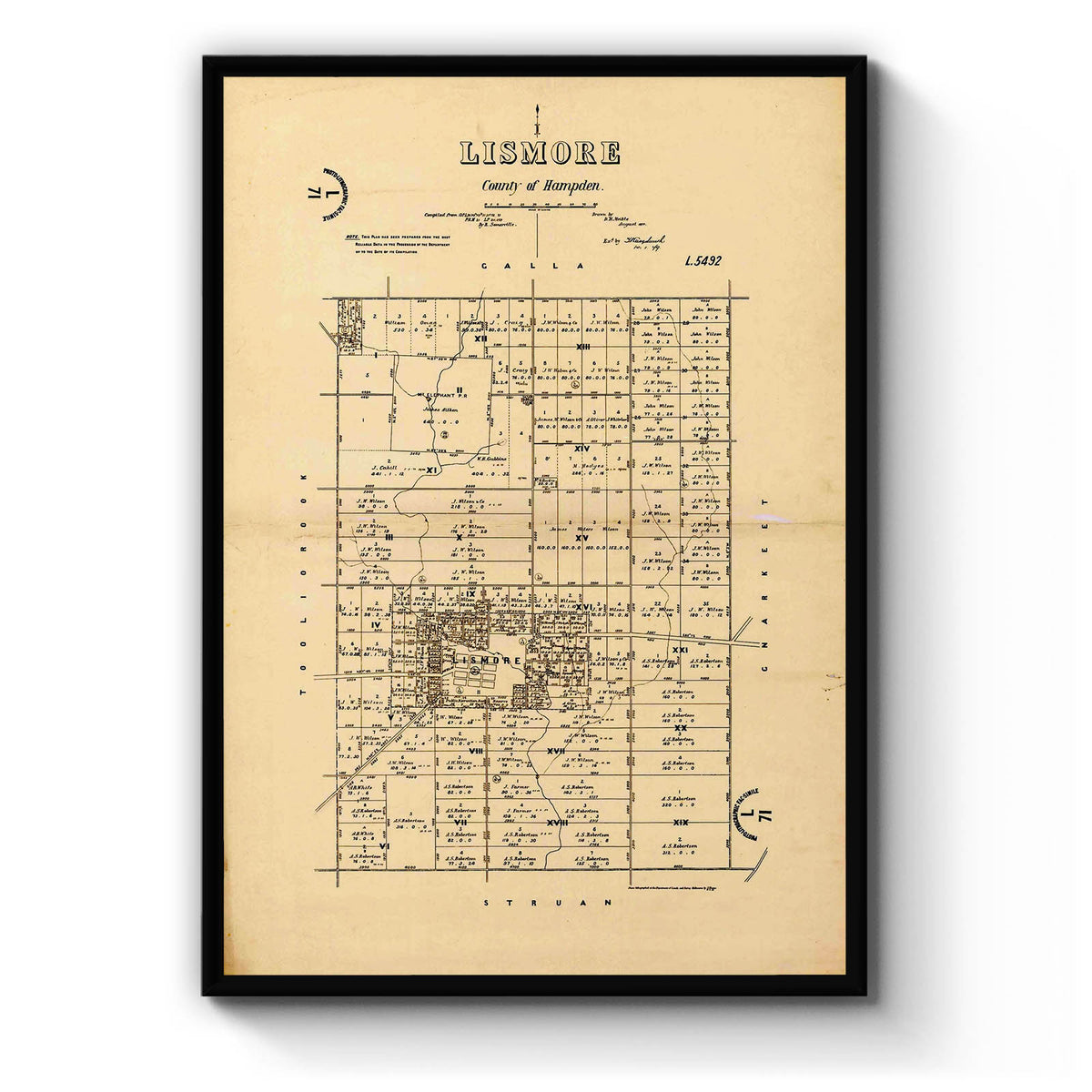 Lismore, Victoria Australia Vintage Map #2 (1878) – Vintage Maps