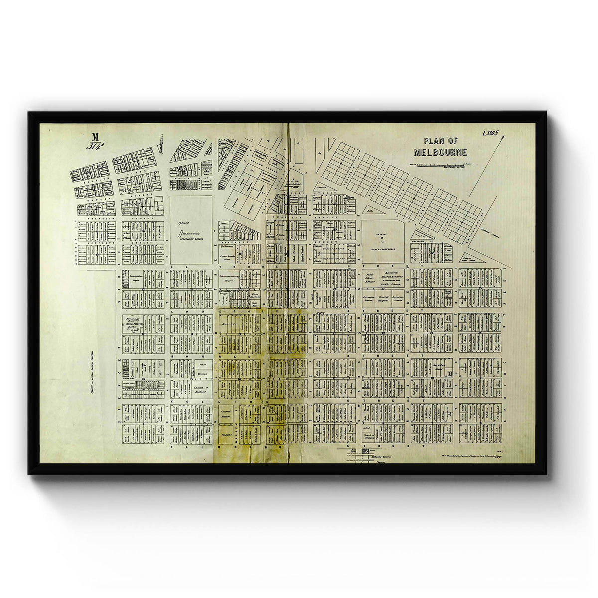Melbourne CBD, Victoria Australia Vintage Map #58 (1882) – Vintage Maps