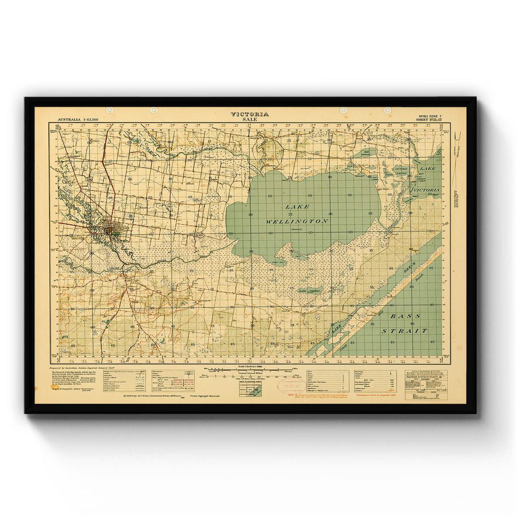 Sale, Victoria Vintage Maps