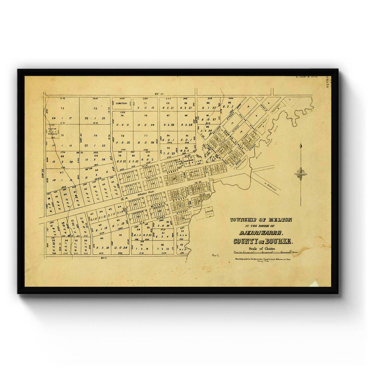 Melton, Victoria Australia Vintage Map #3b (1863) – Vintage Maps
