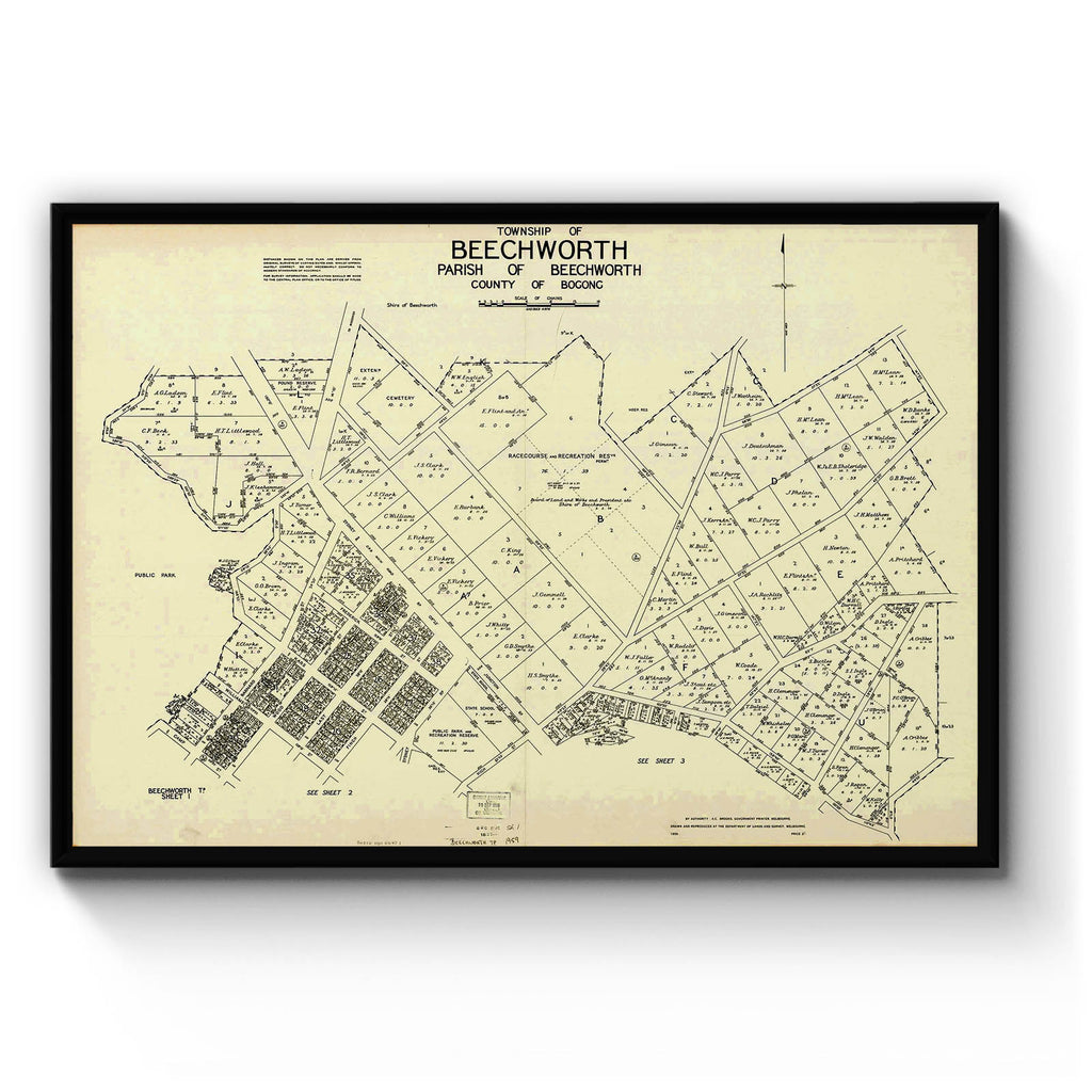 Beechworth, Victoria Vintage Maps