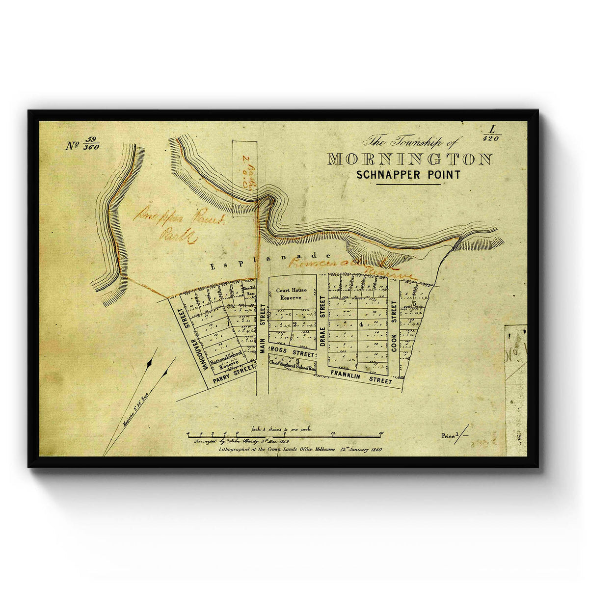 Mornington, Victoria Australia Vintage Map #52 (1860) – Vintage Maps