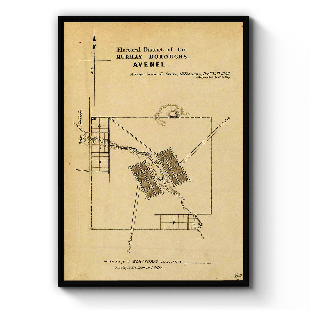 Avenel, Victoria Australia Vintage Map #3 (1855) – Vintage Maps