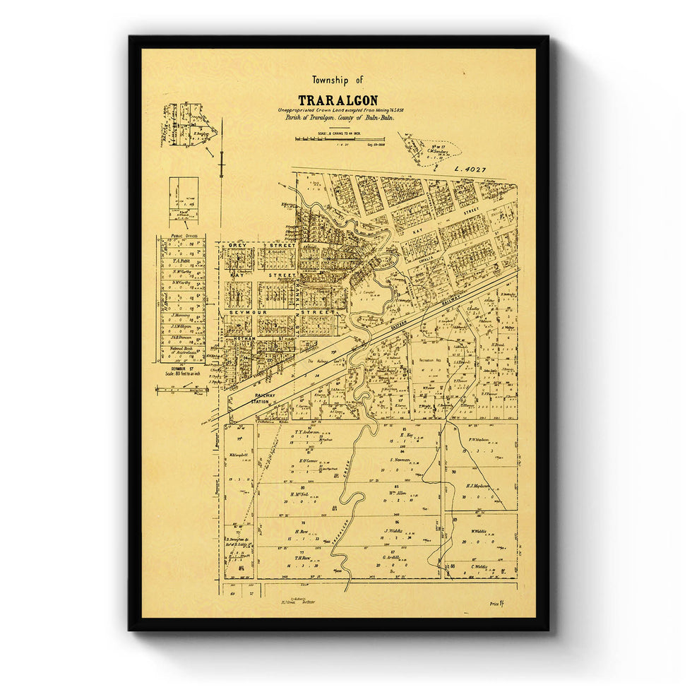 Traralgon, Victoria Vintage Maps