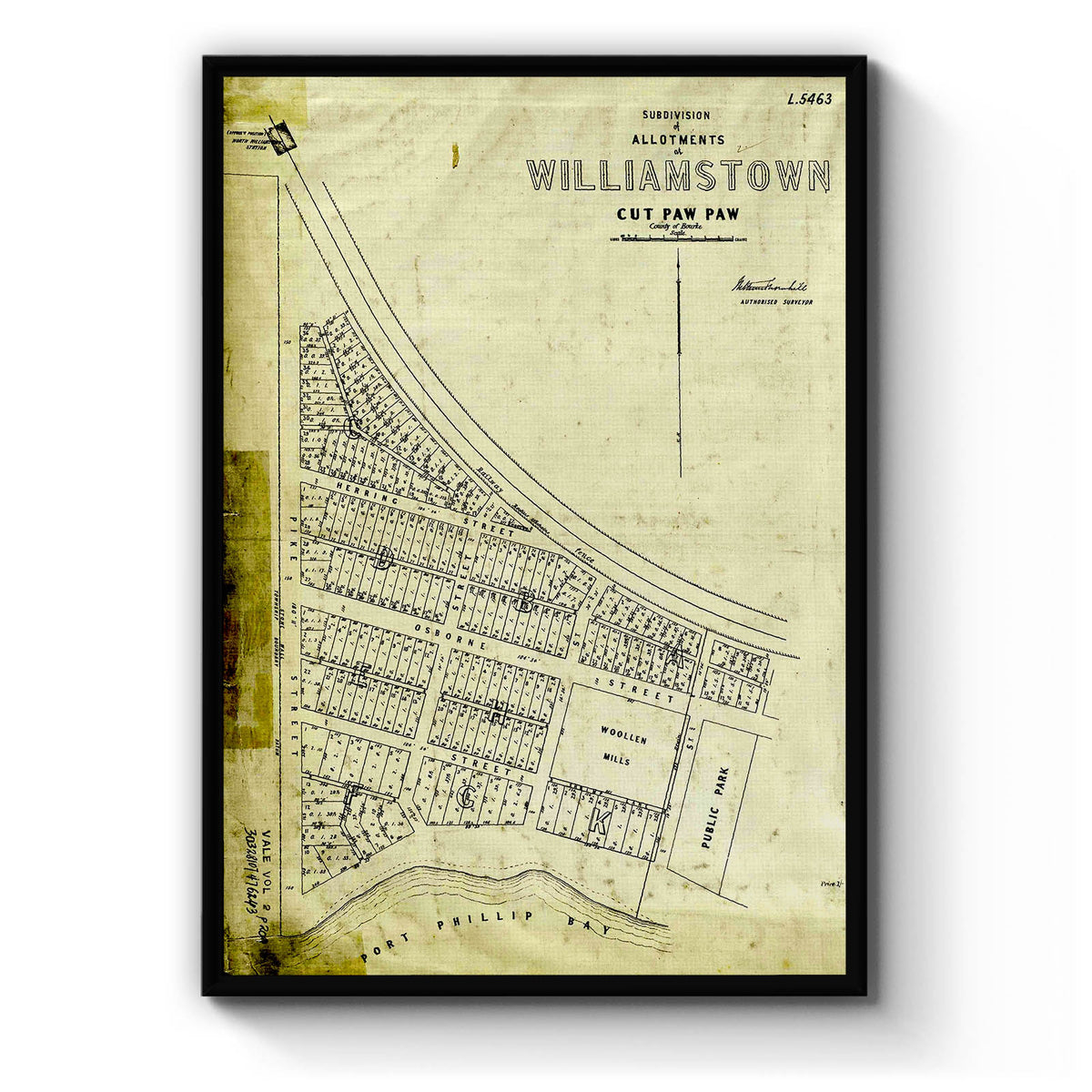 Williamstown, Victoria Australia Vintage Map #44 (1859?) – Vintage Maps