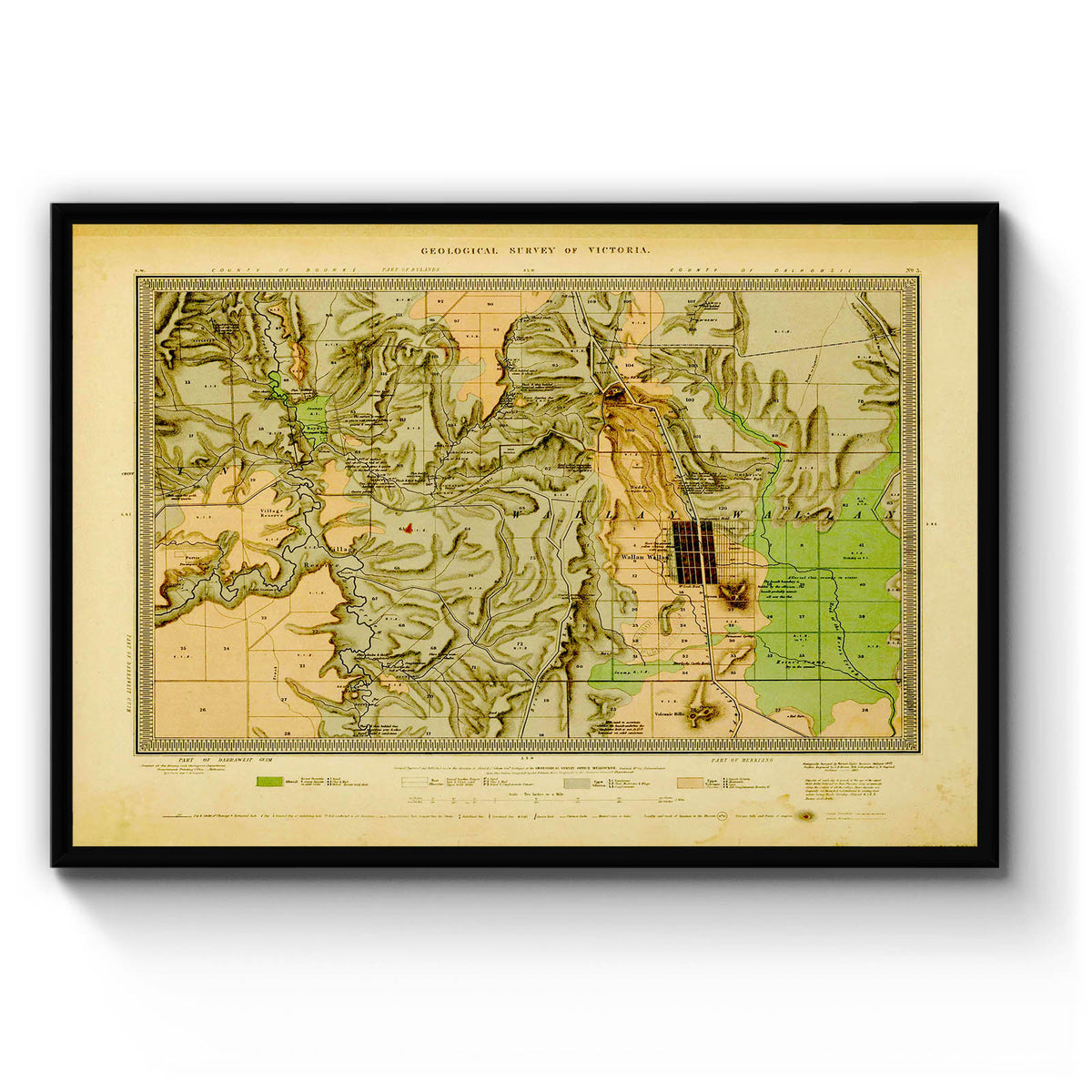 Wallan, Victoria Australia Vintage Map #5 (1862) – Vintage Maps