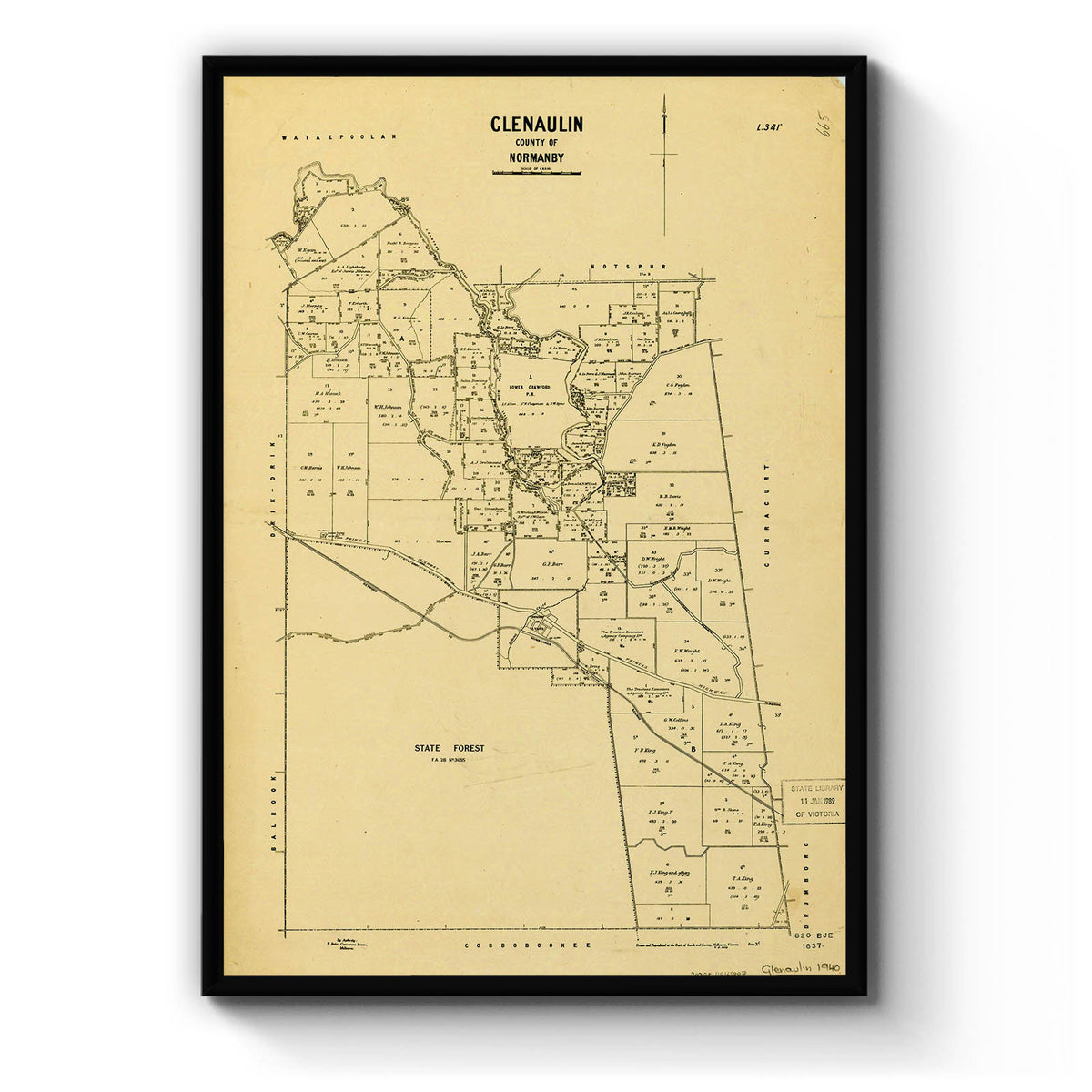 Lyons, Victoria Australia Vintage Map #3 (1940) – Vintage Maps