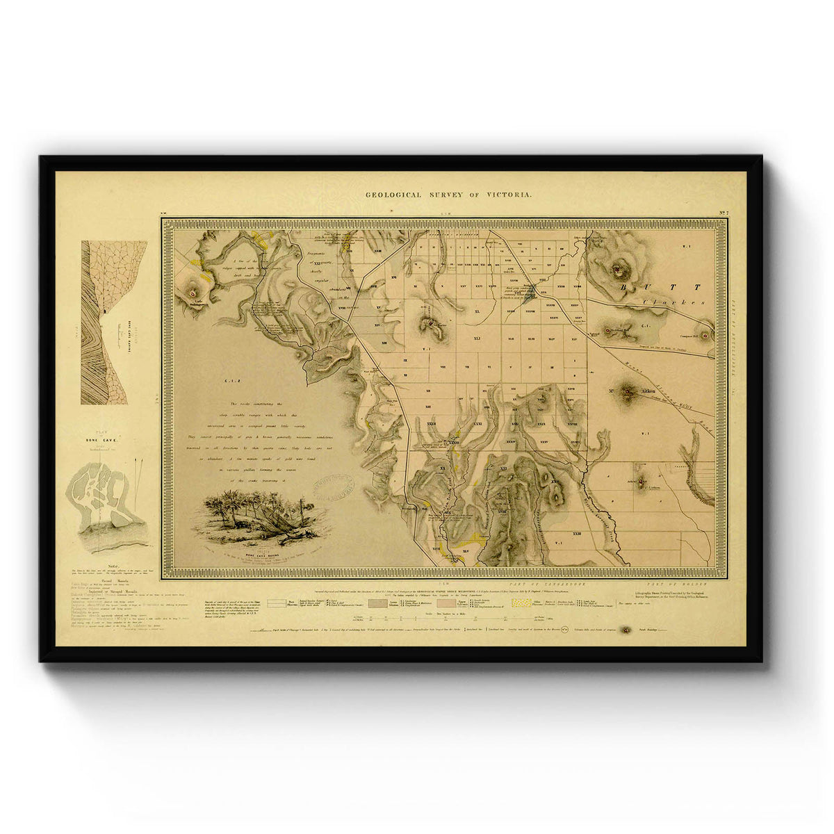 Gisborne, Victoria Australia Vintage Map #6 (1860) – Vintage Maps