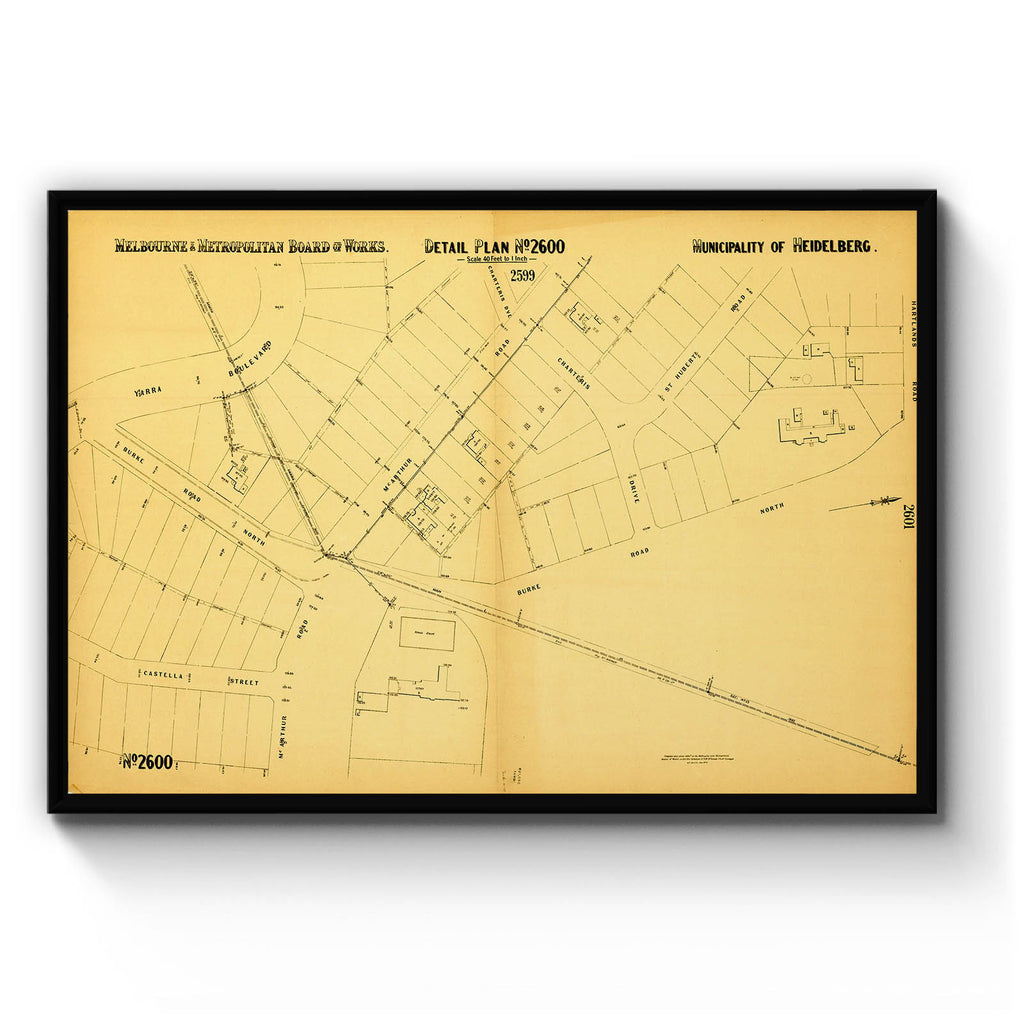Heidelberg, Victoria Vintage Maps