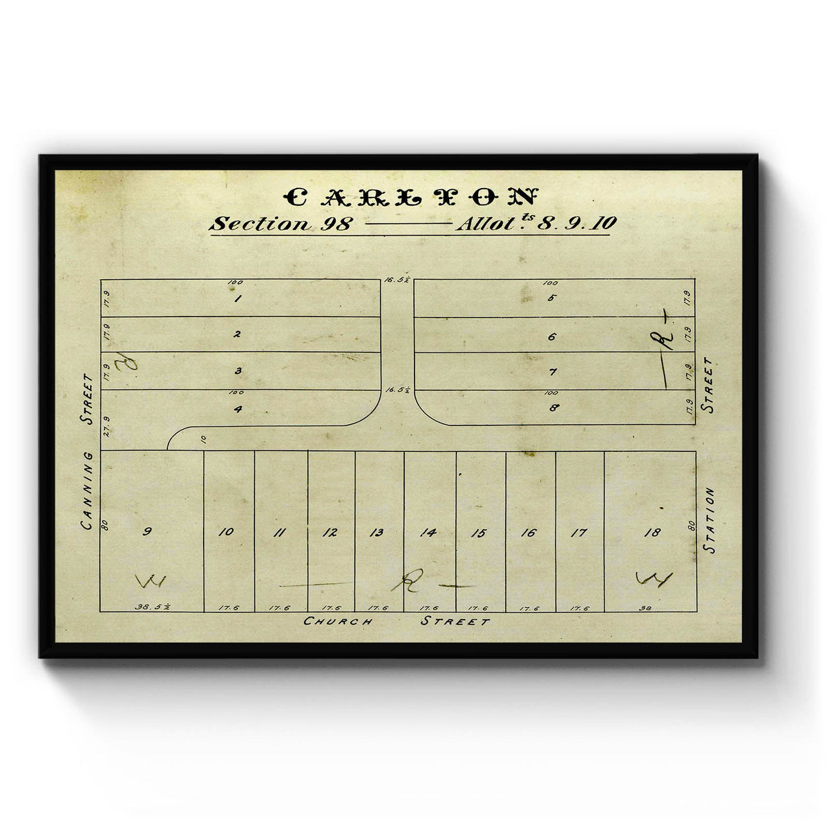 Carlton, Victoria Australia Vintage Map #38 (188-?) – Vintage Maps
