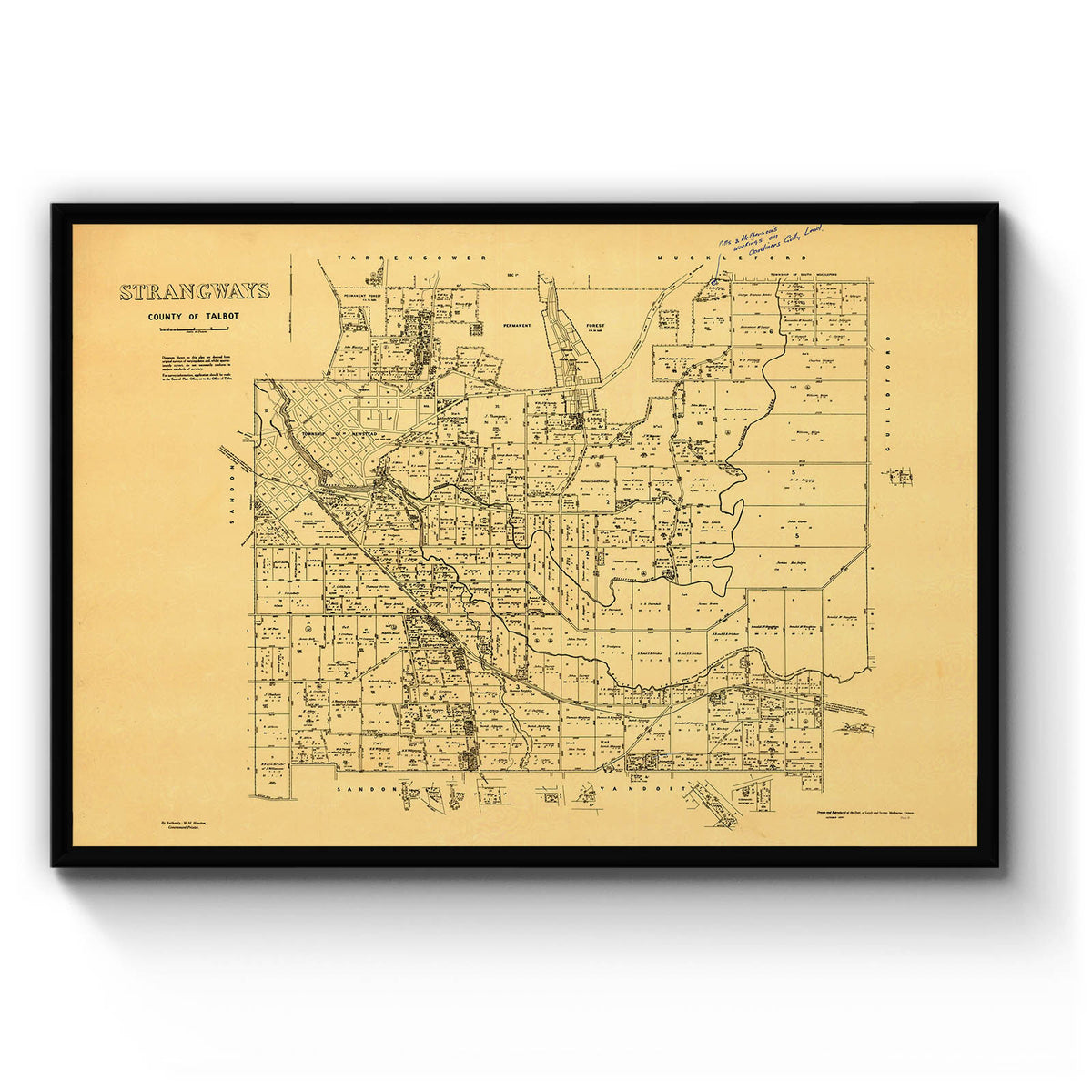 Newstead, Victoria Australia Vintage Map #3 (1953) – Vintage Maps