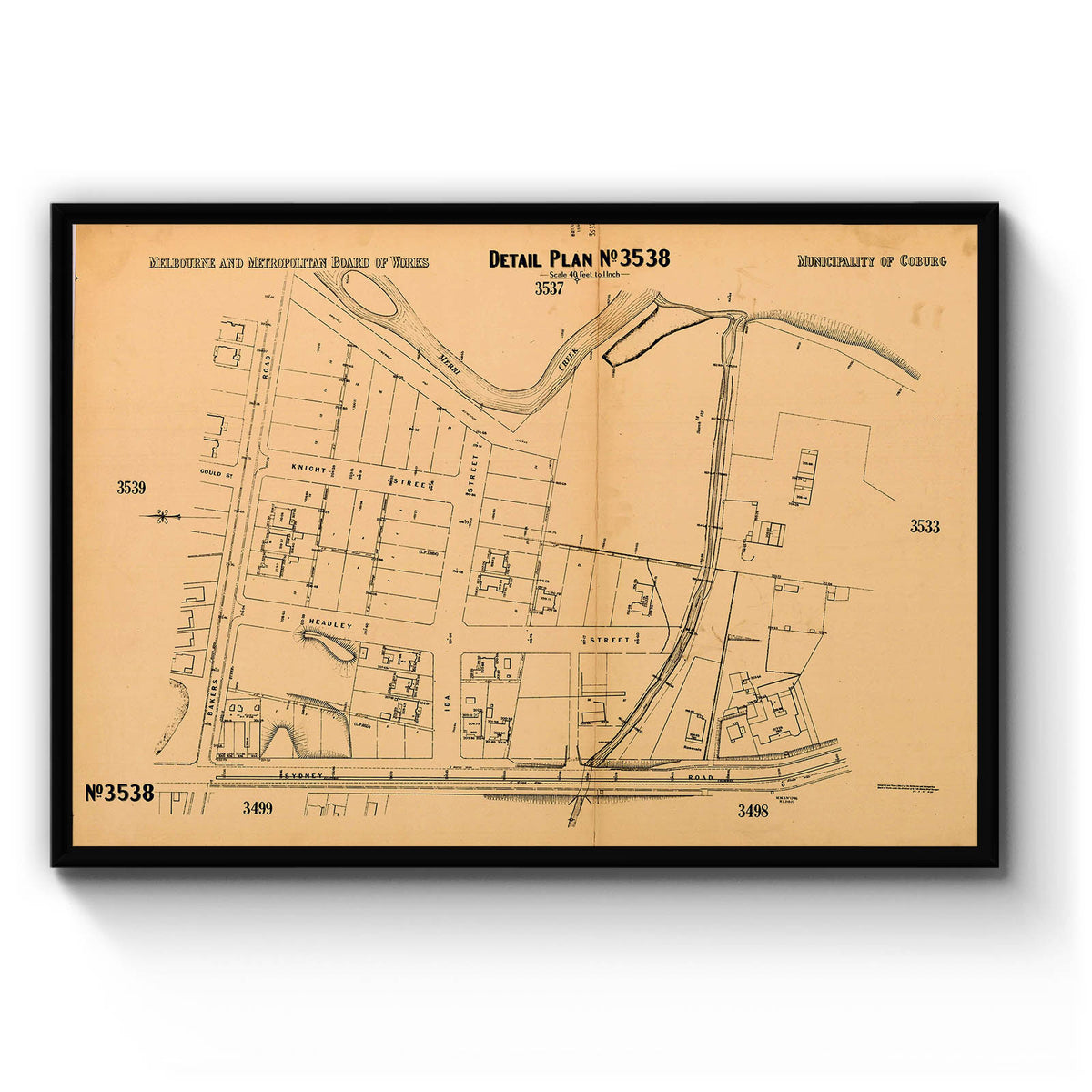Coburg, Victoria Australia Vintage Map #75 (1947) – Vintage Maps