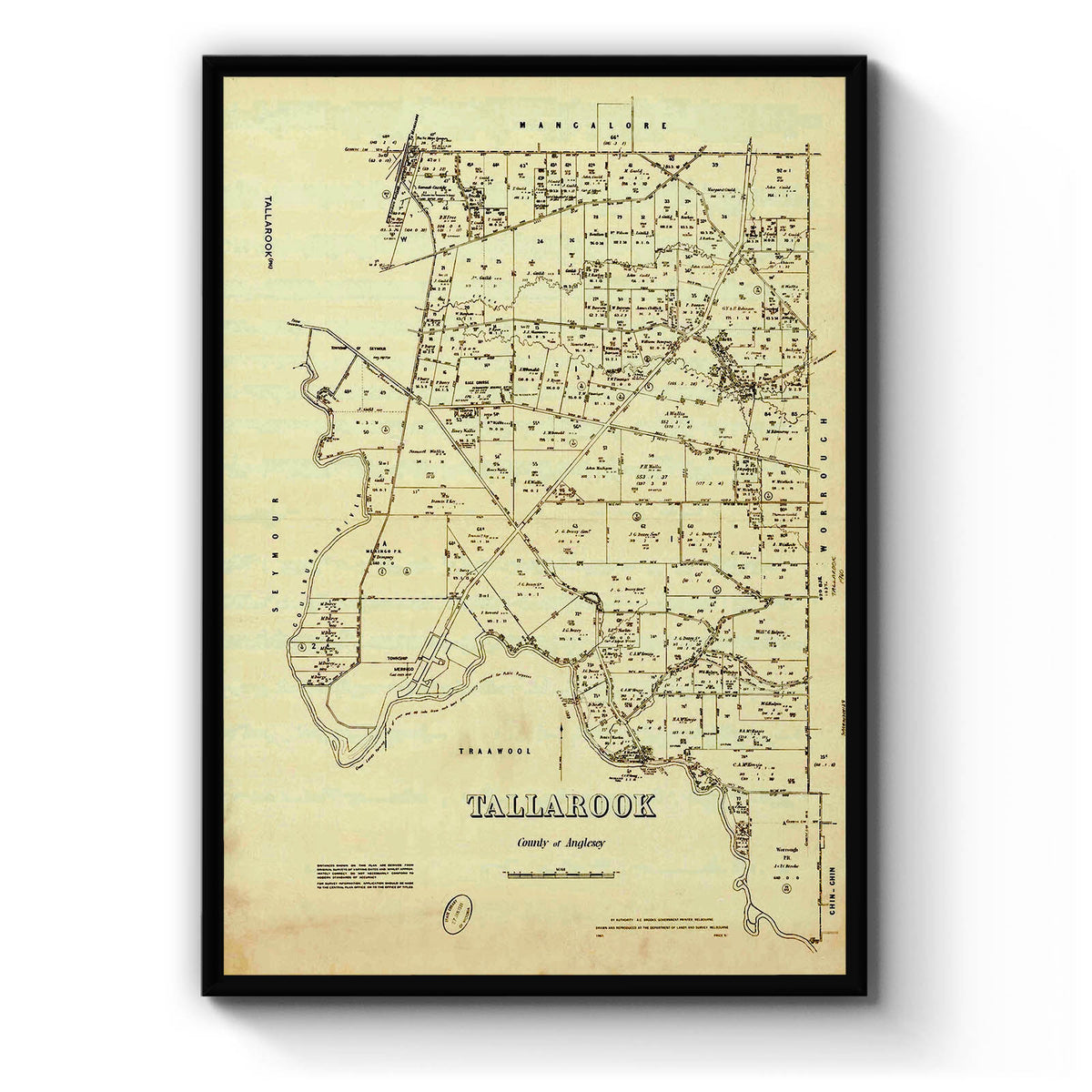 Tallarook, Victoria Australia Vintage Map #3 (1960) – Vintage Maps