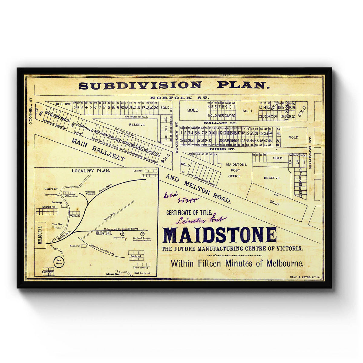 Maidstone, Victoria Australia Vintage Map #1 (188-?) – Vintage Maps
