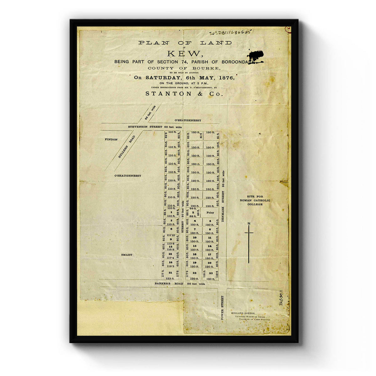 Kew, Victoria Australia Vintage Map #105 (1876) – Vintage Maps