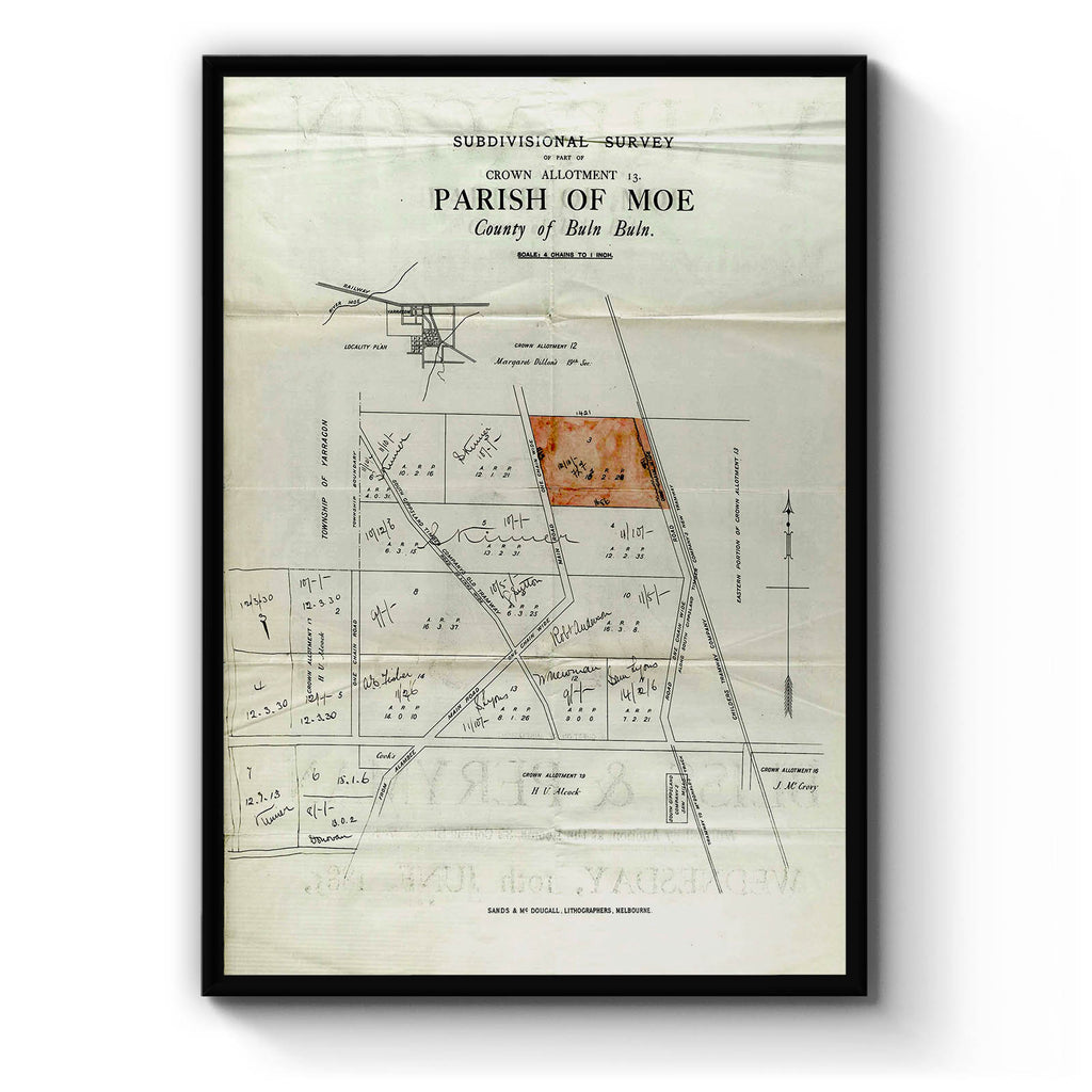 Moe, Victoria Vintage Maps