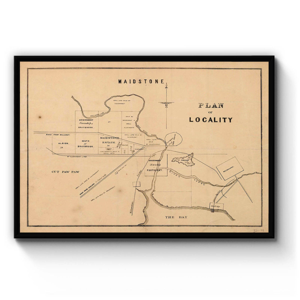 Footscray, Victoria Australia Vintage Map #96 (185-?) – Vintage Maps
