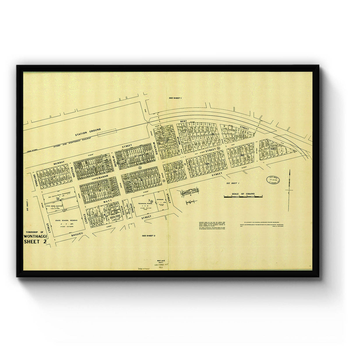 Wonthaggi, Victoria Australia Vintage Map #3 (1957) – Vintage Maps