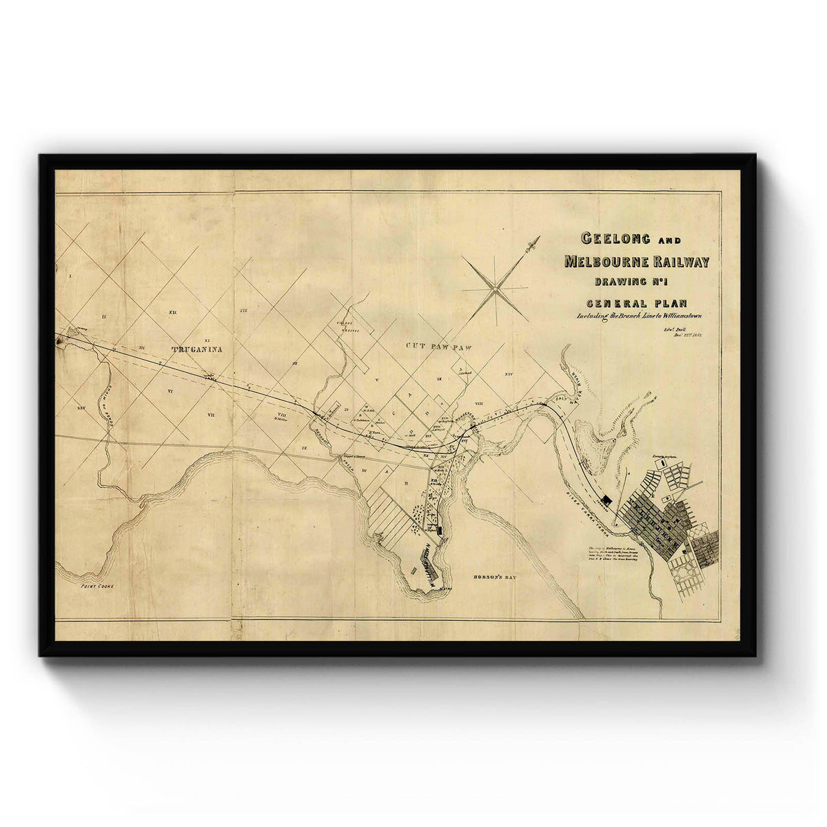 Williamstown, Victoria Australia Vintage Map #20 (1852) – Vintage Maps