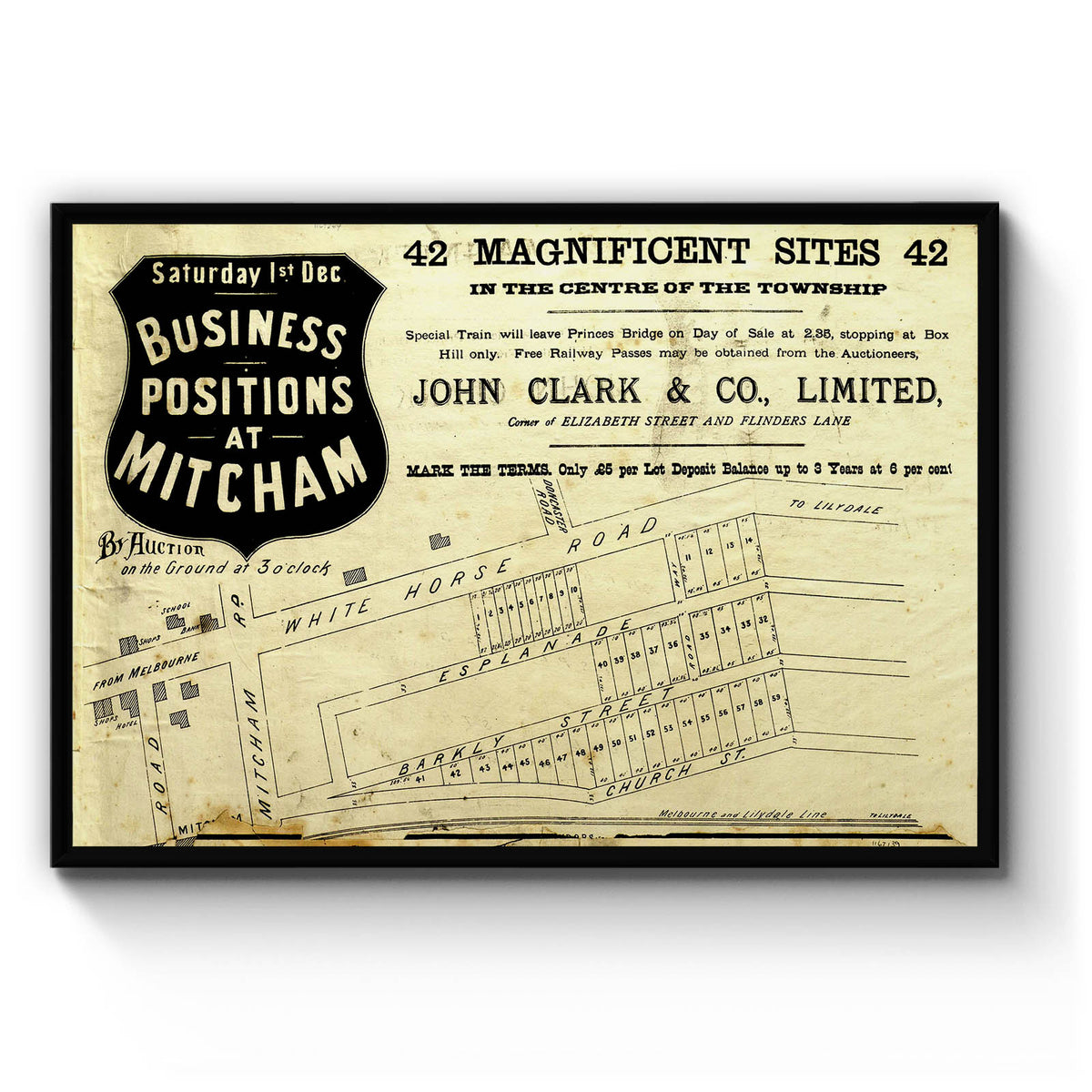 Mitcham, Victoria Australia Vintage Map #5 (1888) – Vintage Maps