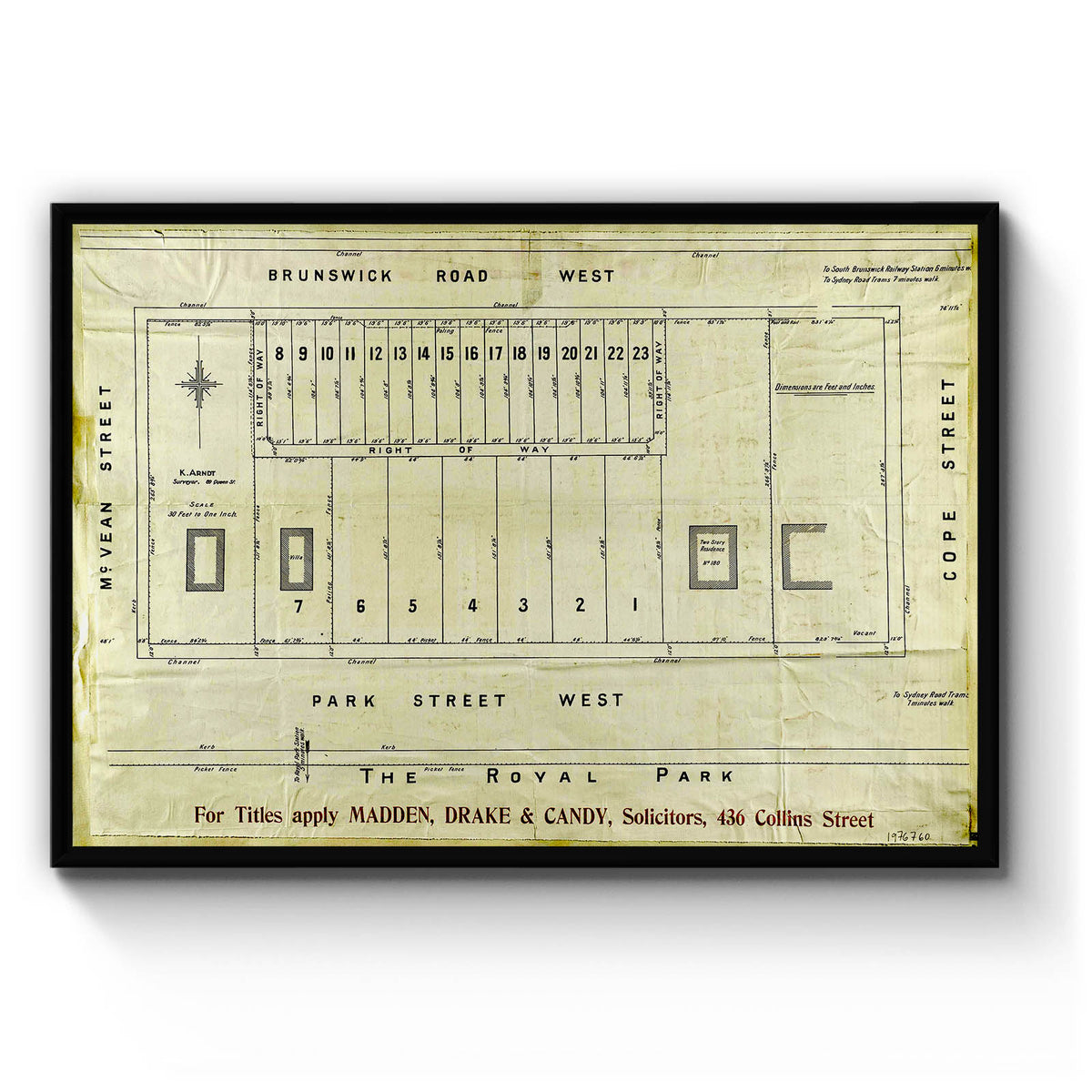 Brunswick, Victoria Australia Vintage Map #55 (18--?) – Vintage Maps
