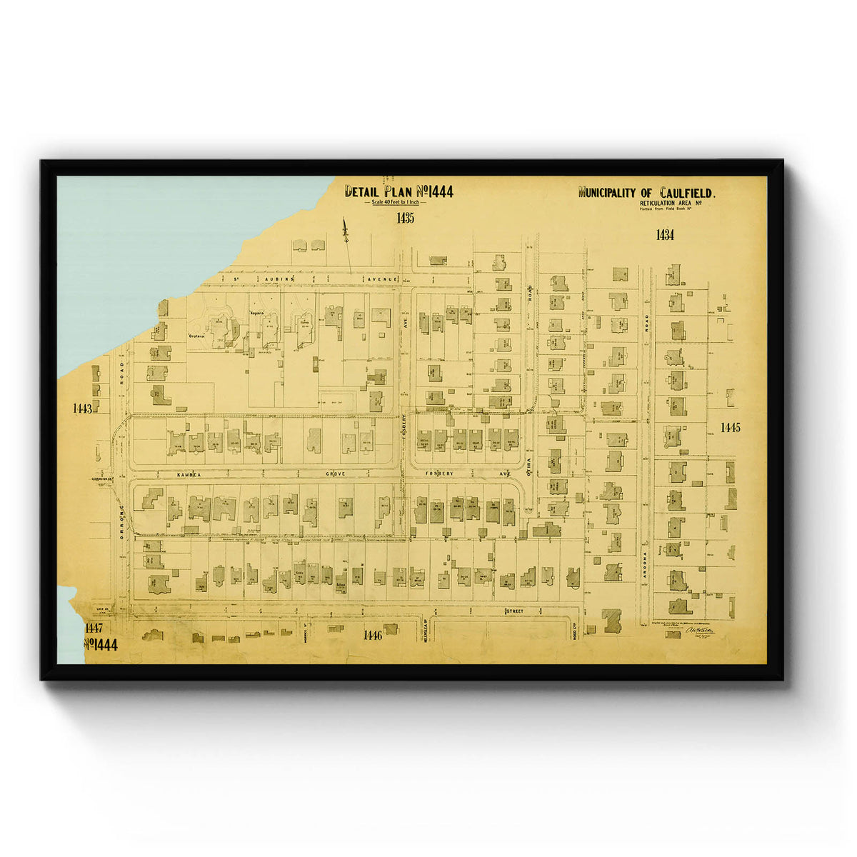 Caulfield, Victoria Australia Vintage Map #59 (1937) – Vintage Maps
