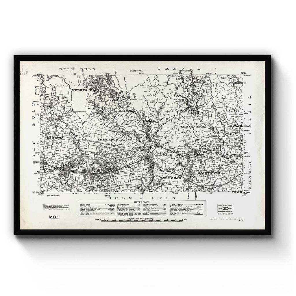 Moe, Victoria Vintage Maps