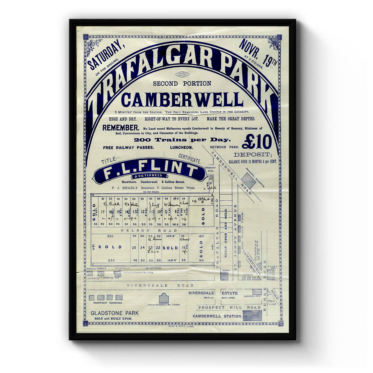 Camberwell, Victoria Australia Vintage Map #65 (1887) – Vintage Maps