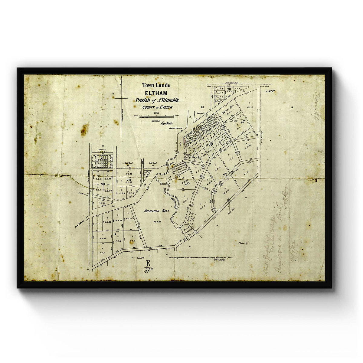 Eltham, Victoria Australia Vintage Map #1 (1870) – Vintage Maps