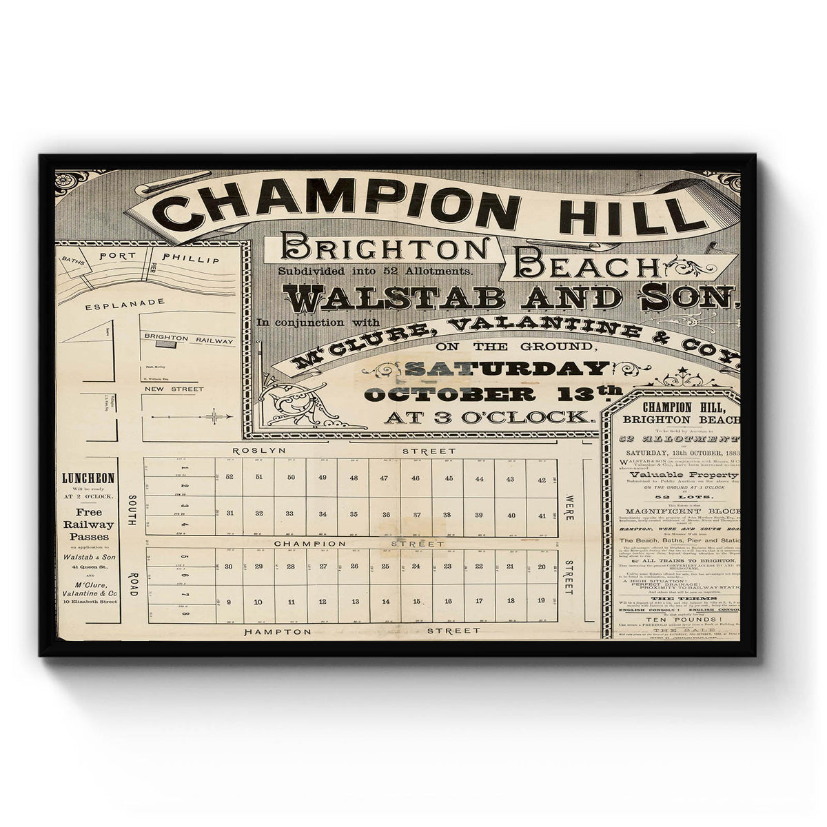 Brighton, Victoria Australia Vintage Map #75 (1883) – Vintage Maps