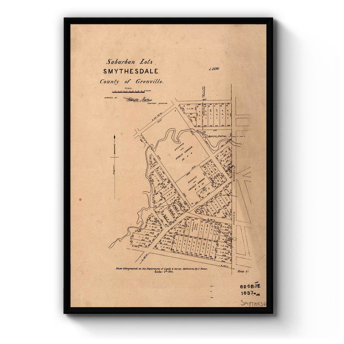 Smythesdale, Victoria Australia Vintage Map #2 (1864) – Vintage Maps
